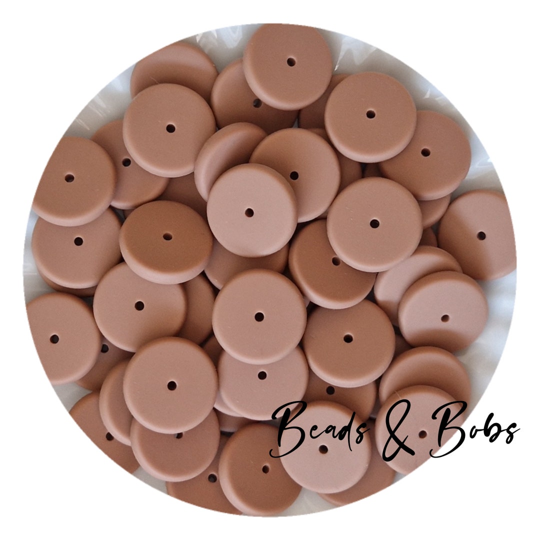 BULK 5-20 Pieces Silicone Disk Shape Beads for Jewellery and Craft ...