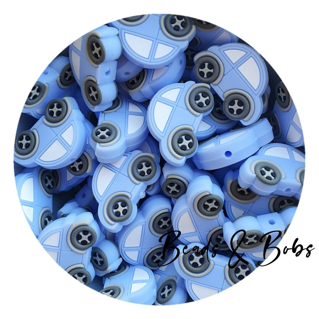 BULK 2-10 Pieces Silicone Bubble Car Beads for Jewellery and Craft ...