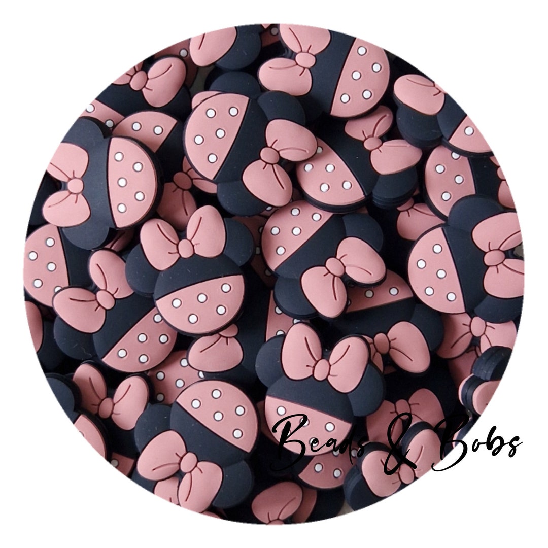 BULK 2-10 Pieces Silicone Minnie Beads for Jewellery and Craft Projects ...