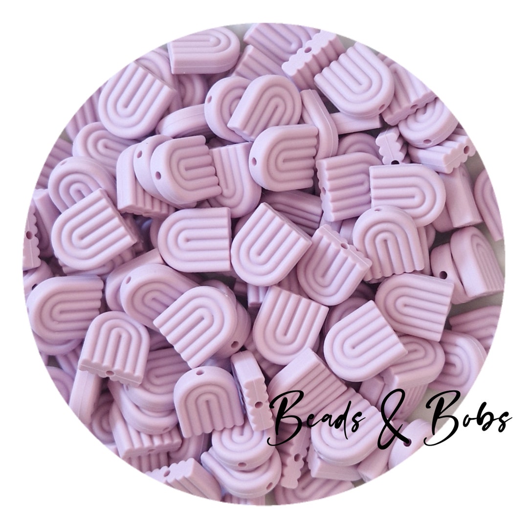 BULK 5-10 Pieces Silicone Arch Rainbow Beads for Jewellery and Craft ...