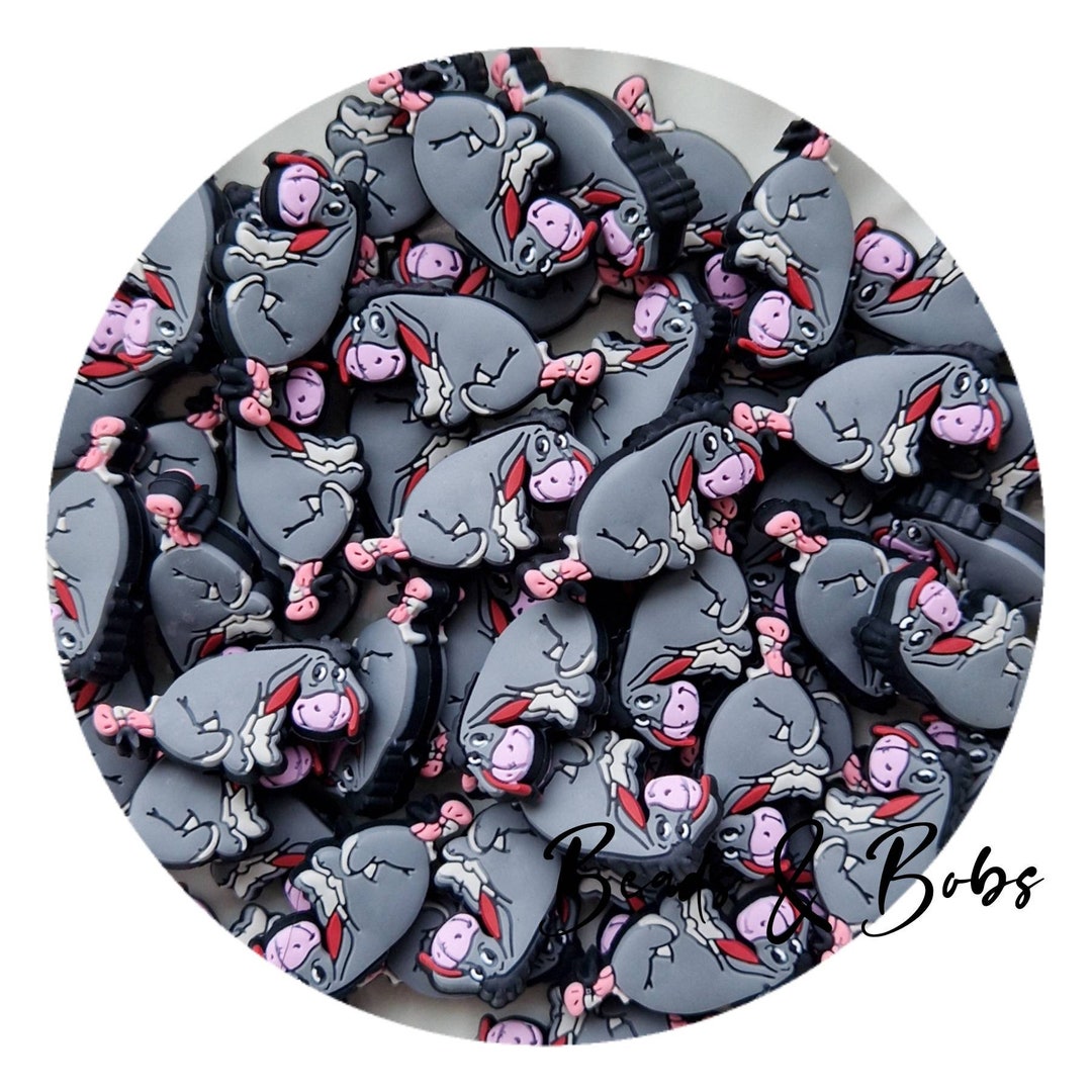 BULK 2-10 Pieces Silicone Donkey Beads for Jewellery and Craft Projects ...