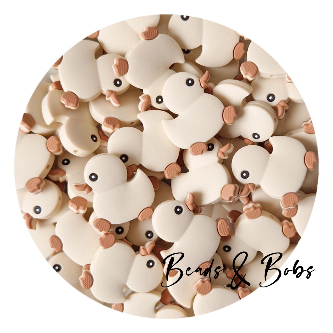 BULK 2-10 Pieces Silicone Duckie Beads for Jewellery and Craft Projects ...