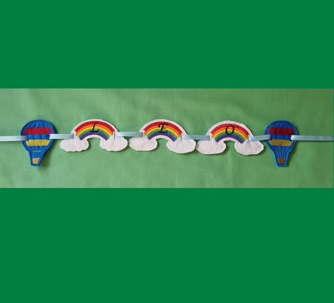 Rainbow Letter and Number Bunting 4x4, 40 Different Flags Included in ...