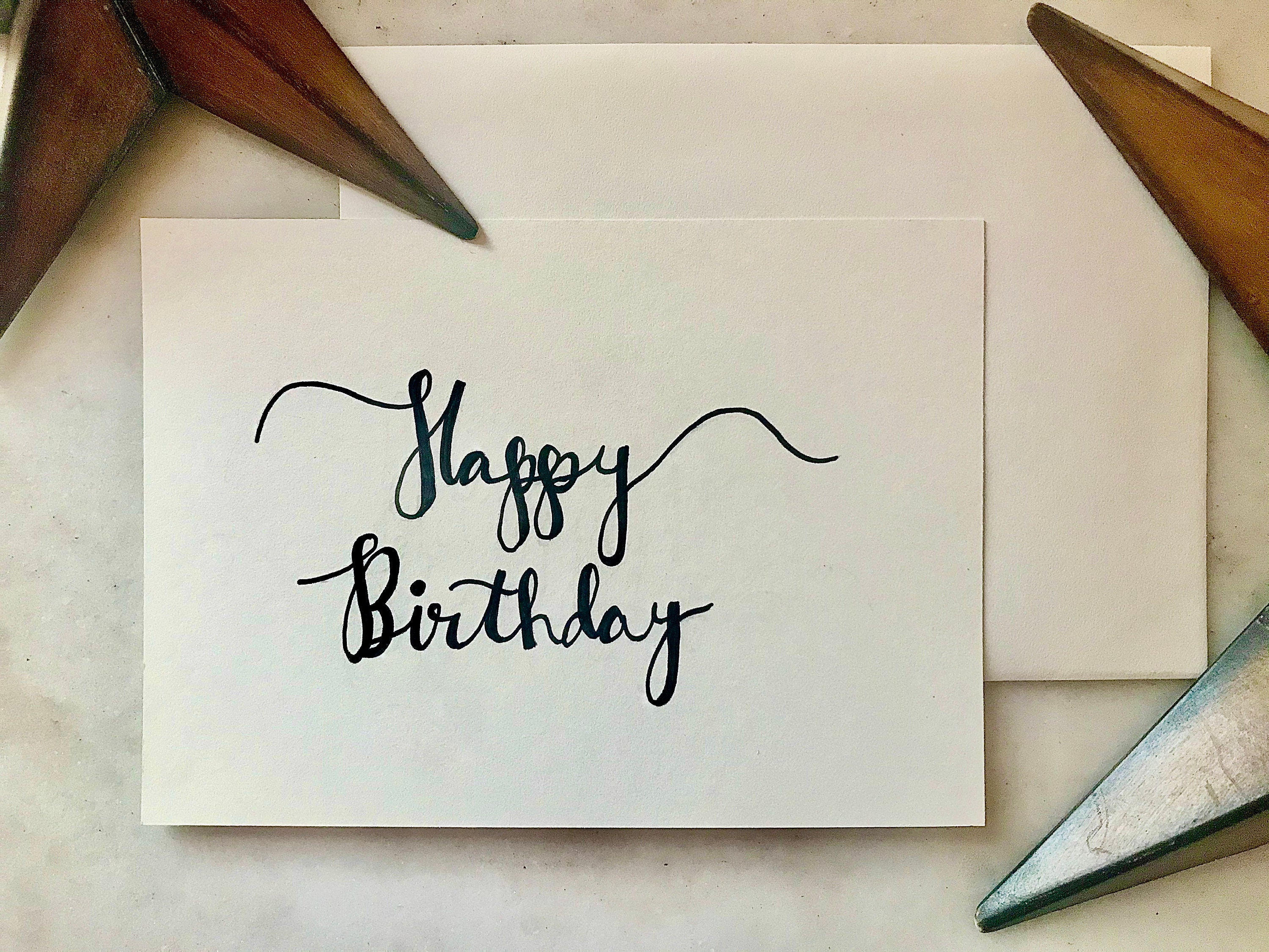 5 Piece Handwritten Happy Birthday Stationery Set | Etsy