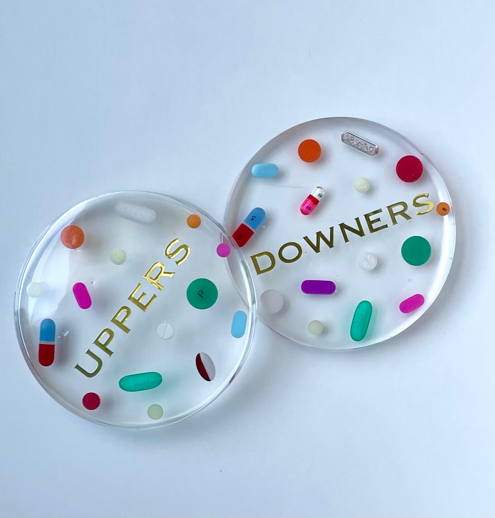 Uppers and Downers Pill Coasters Resin Pill Coasters Set | Etsy