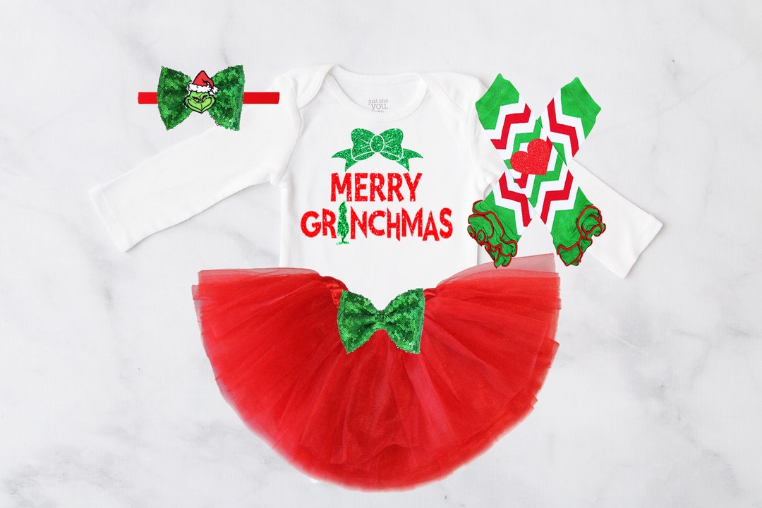 Grinch Girls Outfit Merry Grinchmas Outfit the Grinch - Etsy