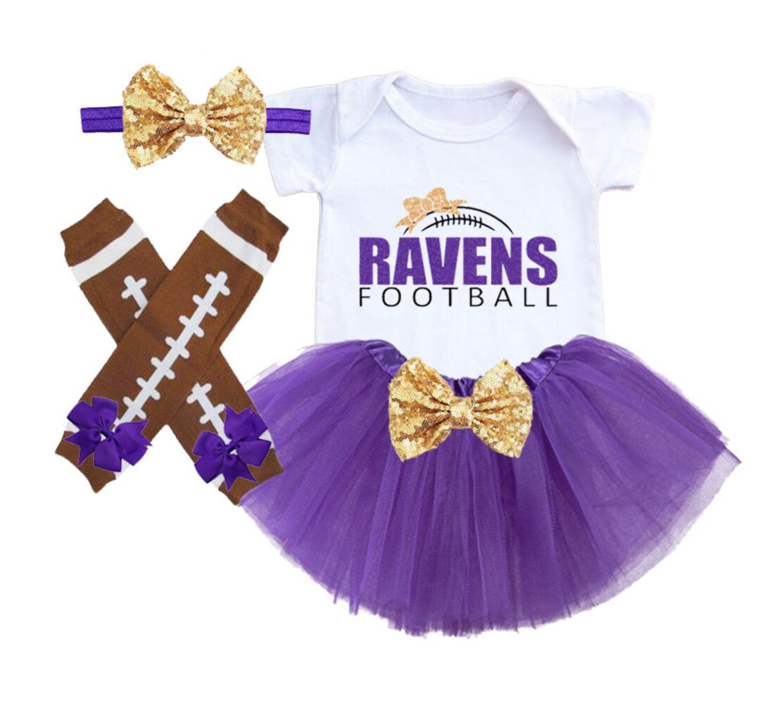 Baltimore Ravens Game Day Outfit, Ravens Baby Girl Outfit, Ravens Fan ...