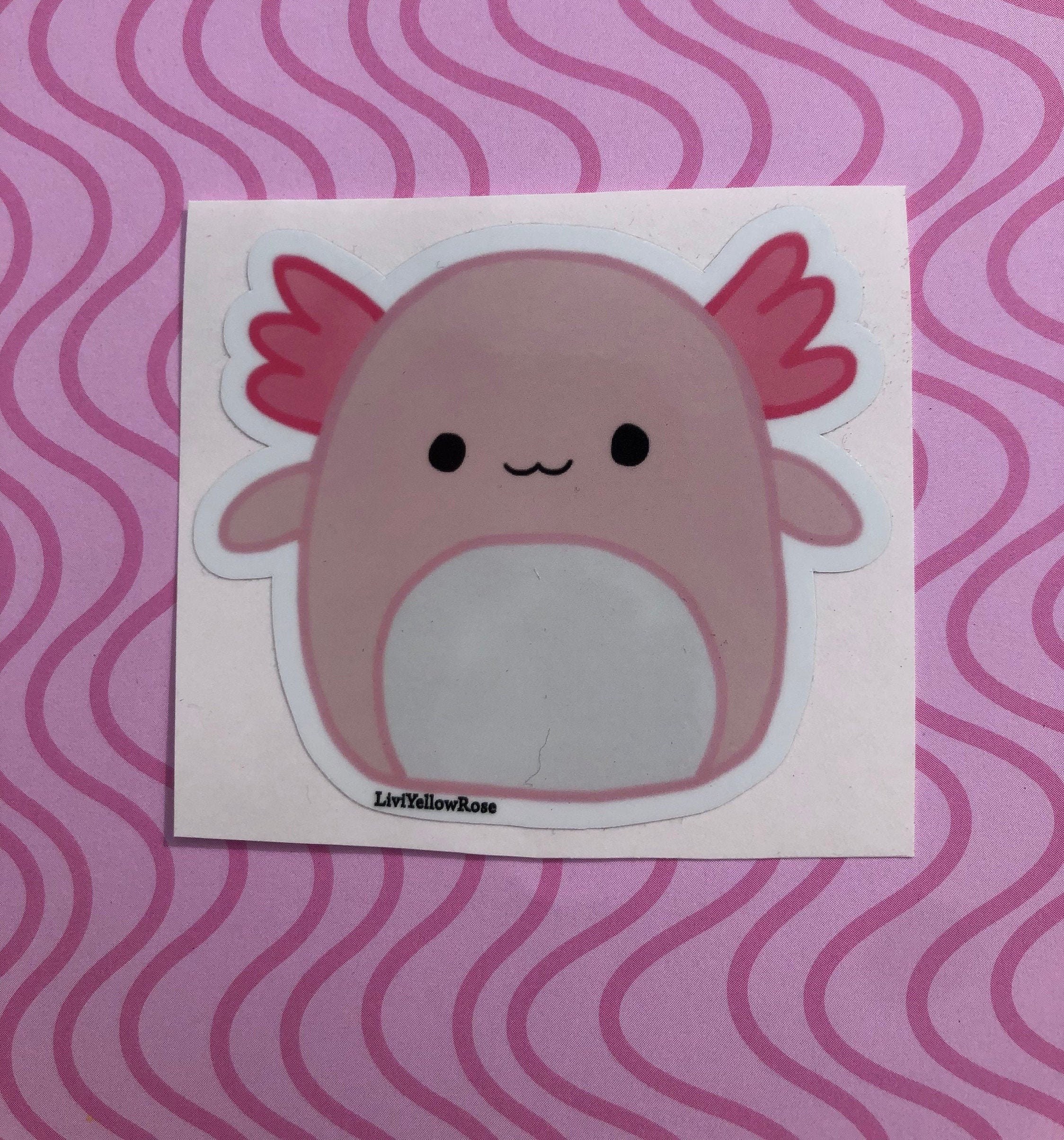 Archie the Axolotl Squishmallow Glossy Weatherproof Sticker/decal - Etsy