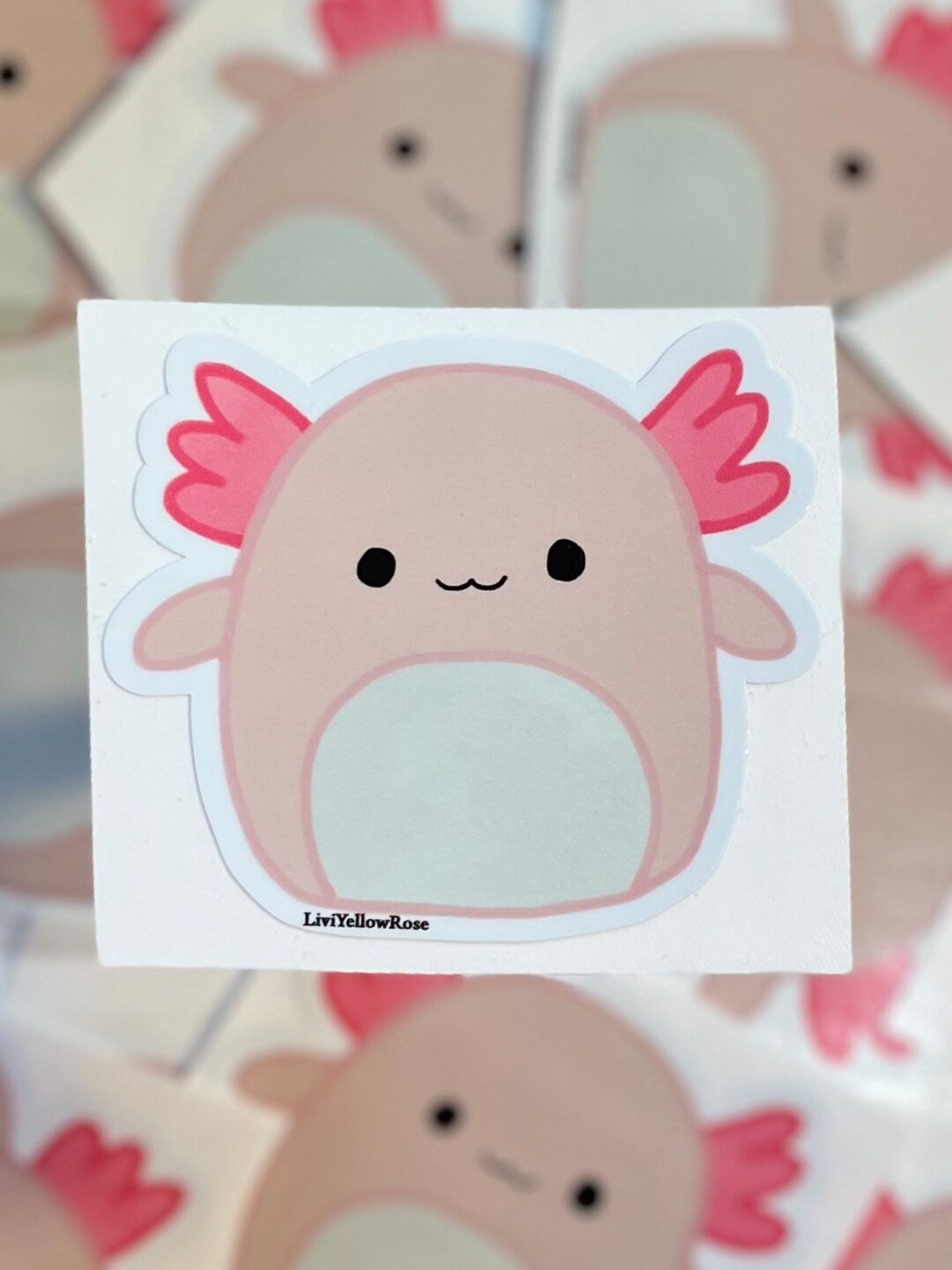 Archie the Axolotl Squishmallow Glossy Weatherproof Sticker/decal - Etsy