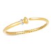14K Polished Yellow Gold & .05ct Diamond Hardware Bangle With Hinged ...