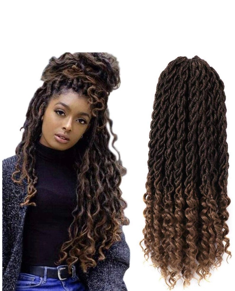 7 Pack Faux Goddess Locs, Crochet Hair Extensions, Synthetic Xpressions ...