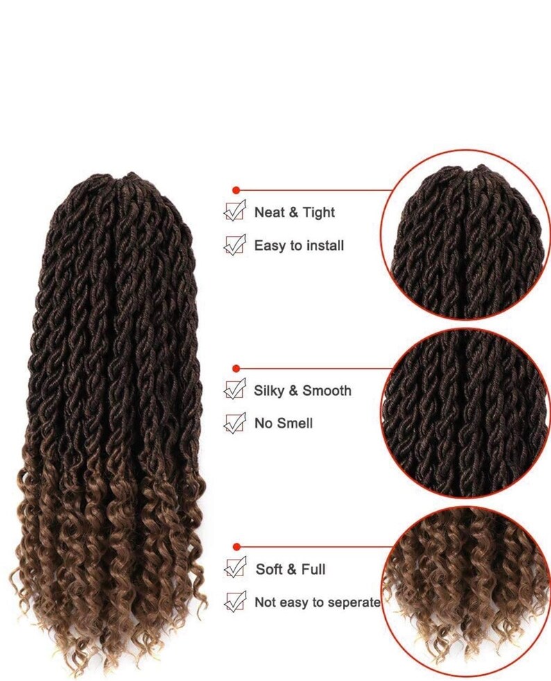 7 Pack Faux Goddess Locs, Crochet Hair Extensions, Synthetic Xpressions ...