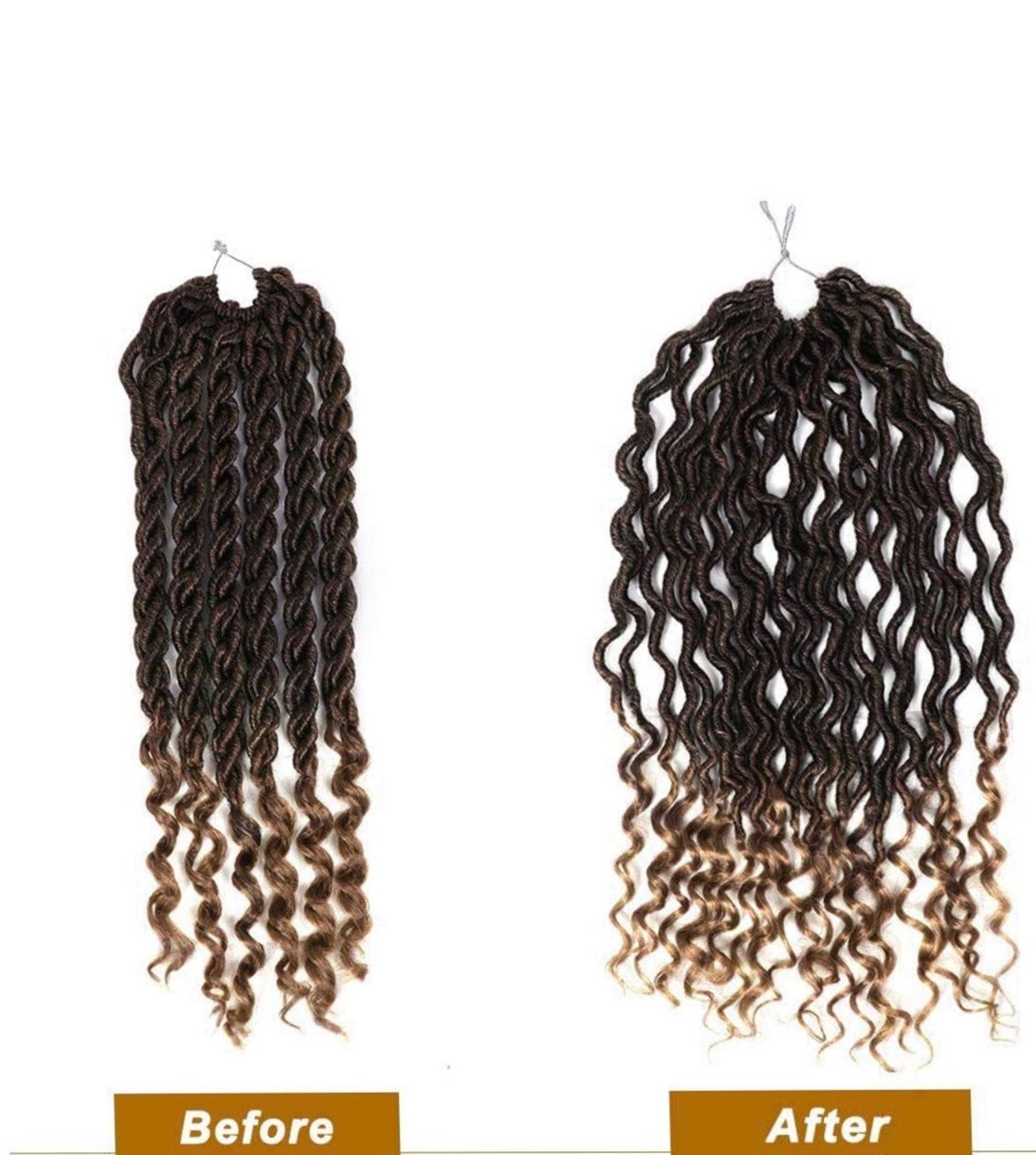 7 Pack Faux Goddess Locs, Crochet Hair Extensions, Synthetic Xpressions ...