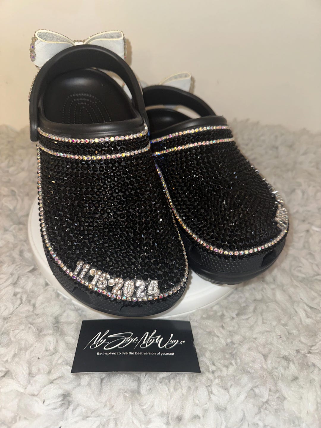 Bling Crocs: Handmade Rhinestone Crocs With Bow - Etsy