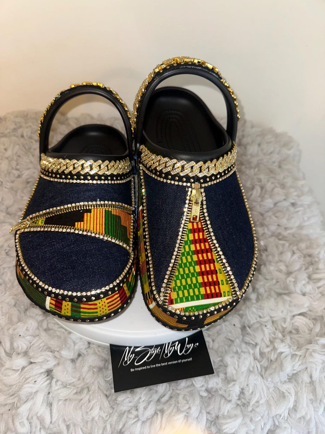 Personalized Custom Crocs | African Kente Custom | Bling Crocs |custom ...
