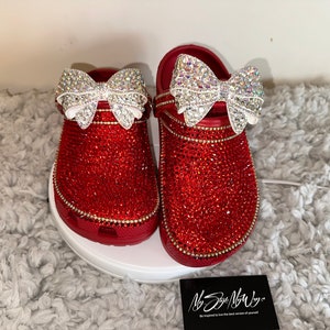 Bling Crocs |custom Crocs | Red Custom Crocs | Birthday Gifts for Her ...