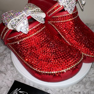 Bling Crocs |custom Crocs | Red Custom Crocs | Birthday Gifts for Her ...
