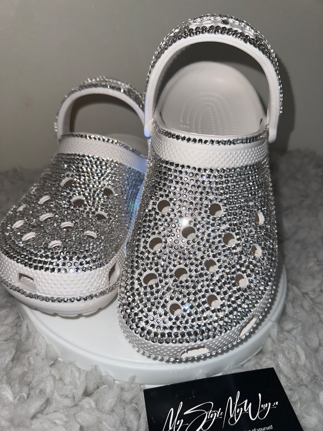 My Handmade Clear Rhinestone Custom Clogs for My Style | Birthday Gifts ...