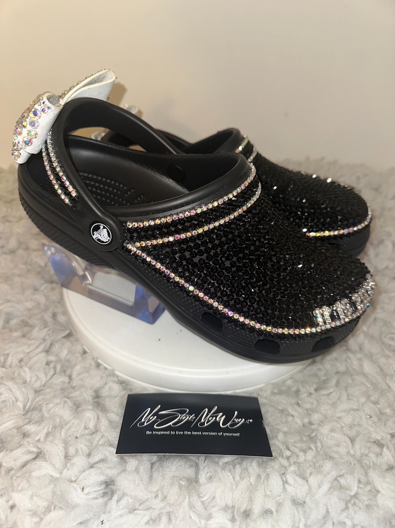 Bling Crocs: Handmade Rhinestone Crocs With Bow - Etsy