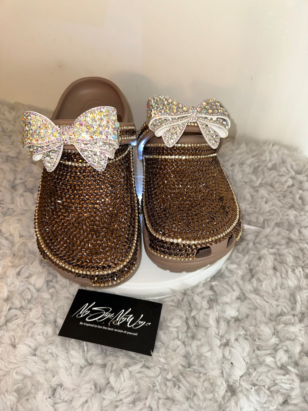 Customcrocs | Brown Custom Crocs | Birthday Gifts for Her | Christmas ...