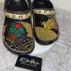 My Handmade Personalized Black Rhinestone Custom Clogs for My Style ...
