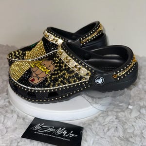 My Handmade Personalized Black Rhinestone Custom Clogs for My Style ...