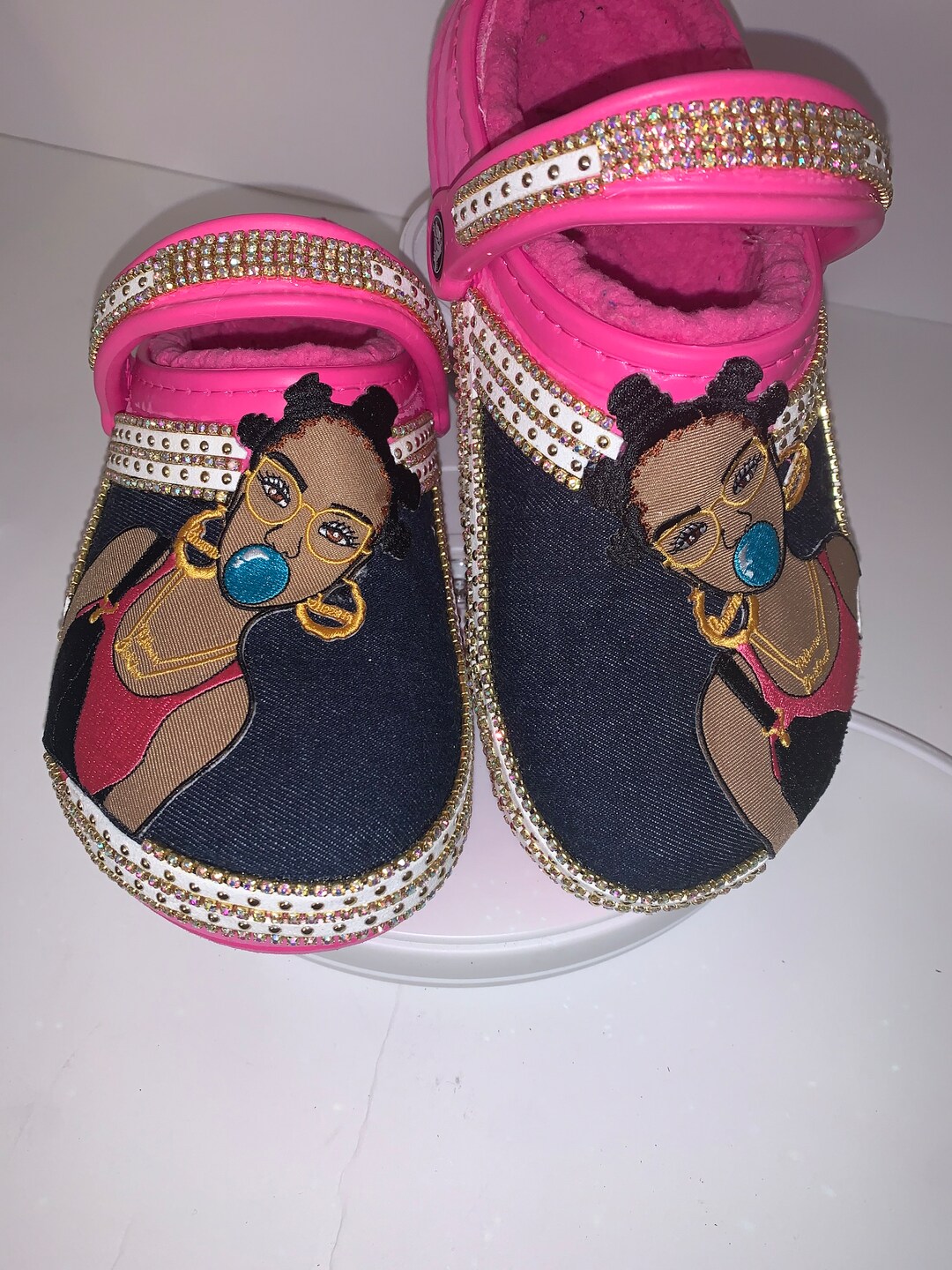 Bling Crocs W/ Patches Custom Crocs customcrocs - Etsy