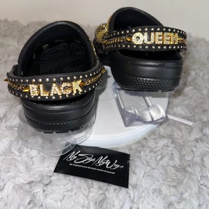 My Handmade Personalized Black Rhinestone Custom Clogs for My Style ...