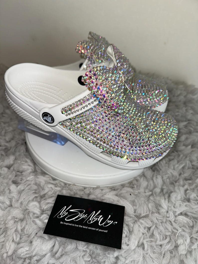 My Handmade Crystal Rhinestone Bow Custom Clogs for My Style | Birthday ...