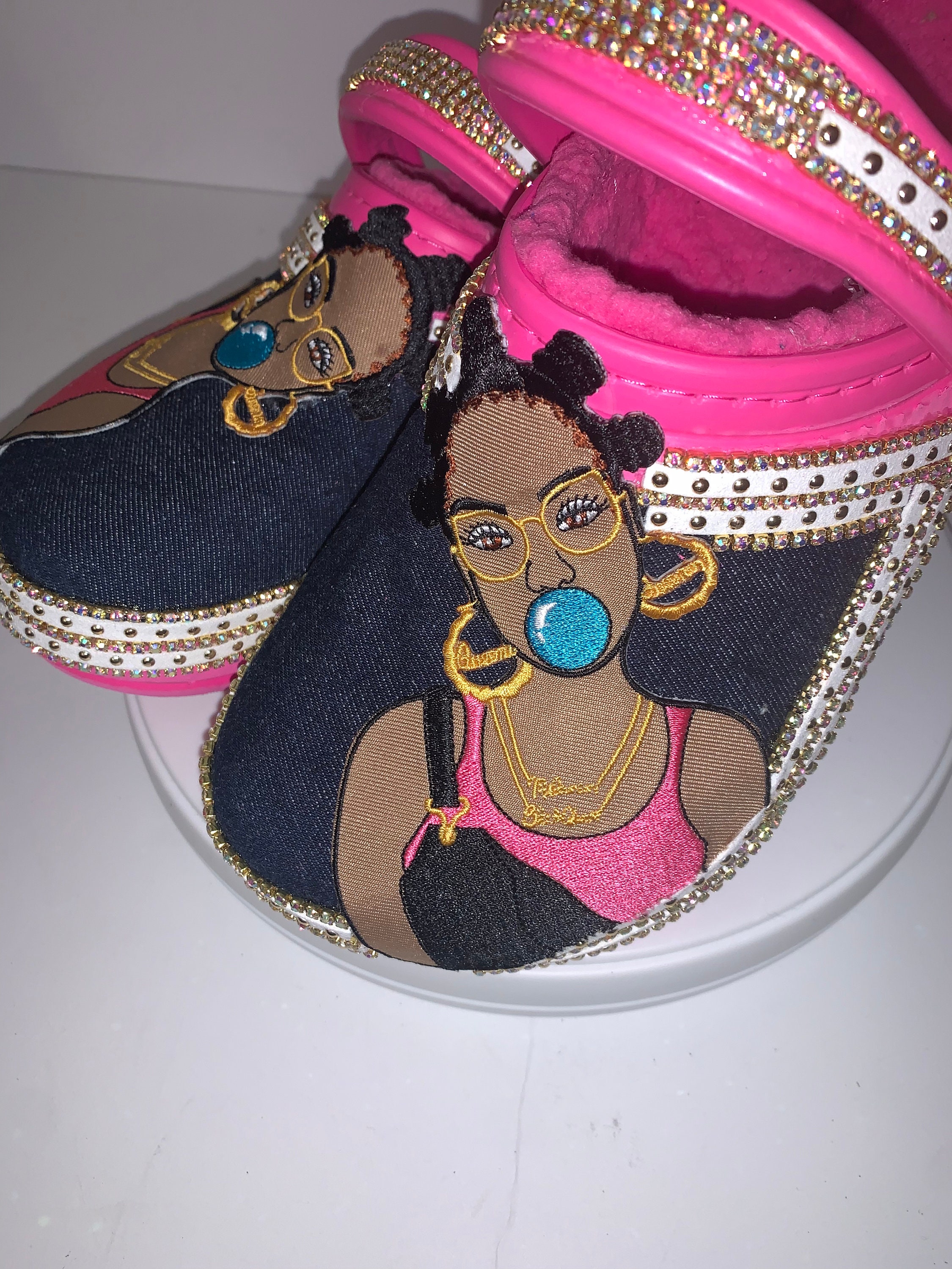 Bling Crocs W/ Patches Custom Crocs customcrocs - Etsy