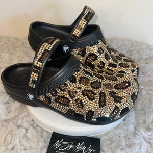 My Handmade Cheetah Rhinestone Custom Clogs for My Style | Birthday ...