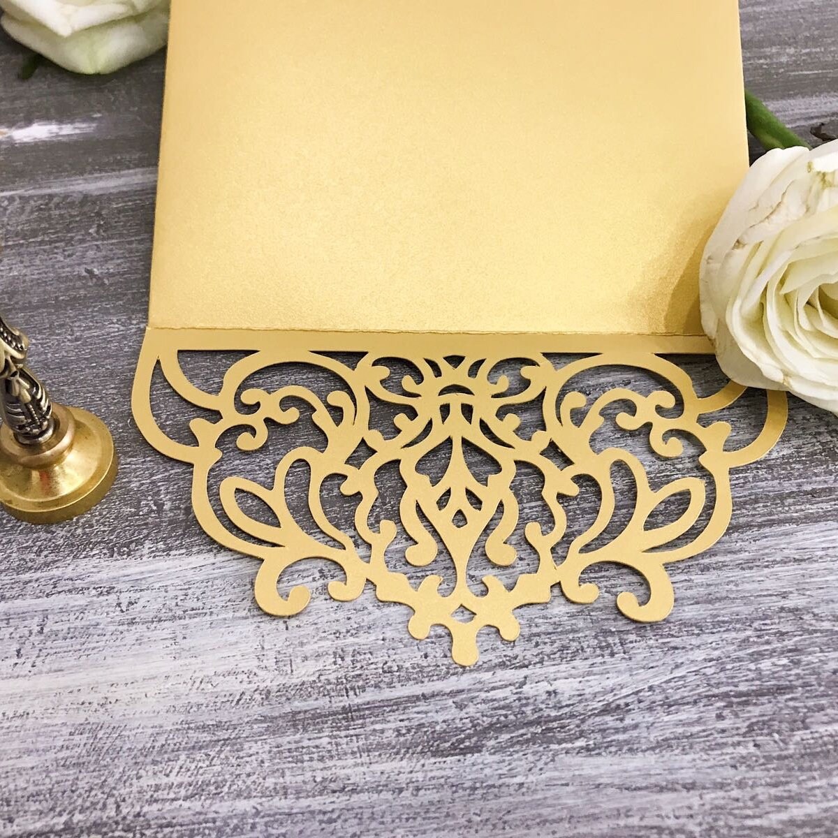 Luxury Cut Envelope Whith Seal Waxelegant Envelope - Etsy