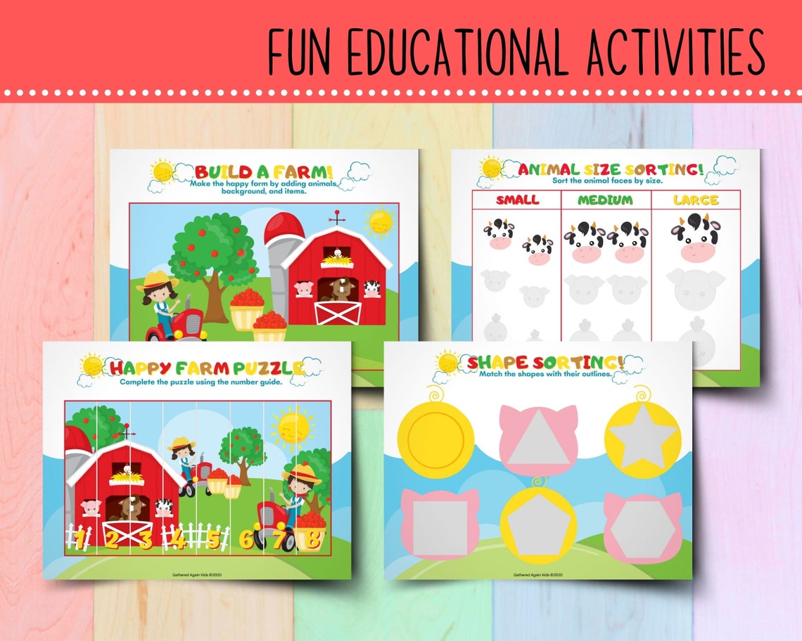 Happy Farm Busy Book for Toddlers Kids Busy Book Toddler | Etsy