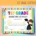Rainbow 1st Grade Graduation Certificate | 1st Grade Diploma for Kids ...