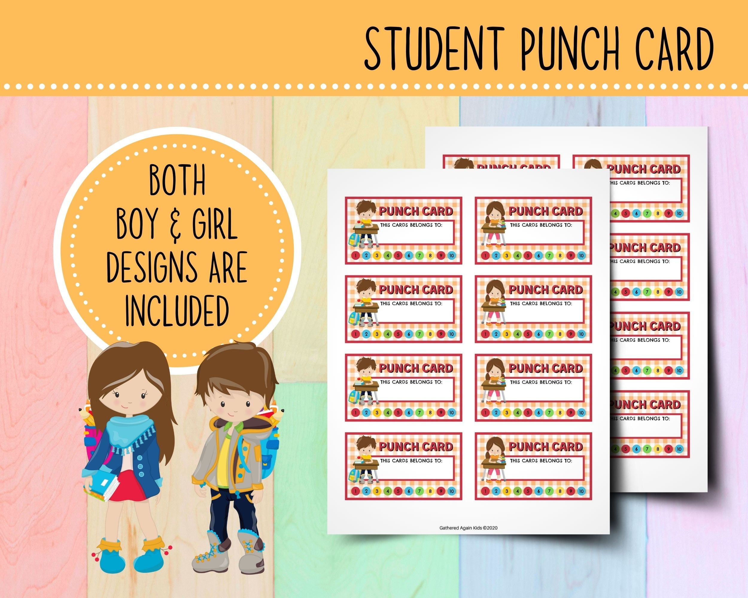 Student Punch Card | Classroom Rewards System | Good Behavior ...