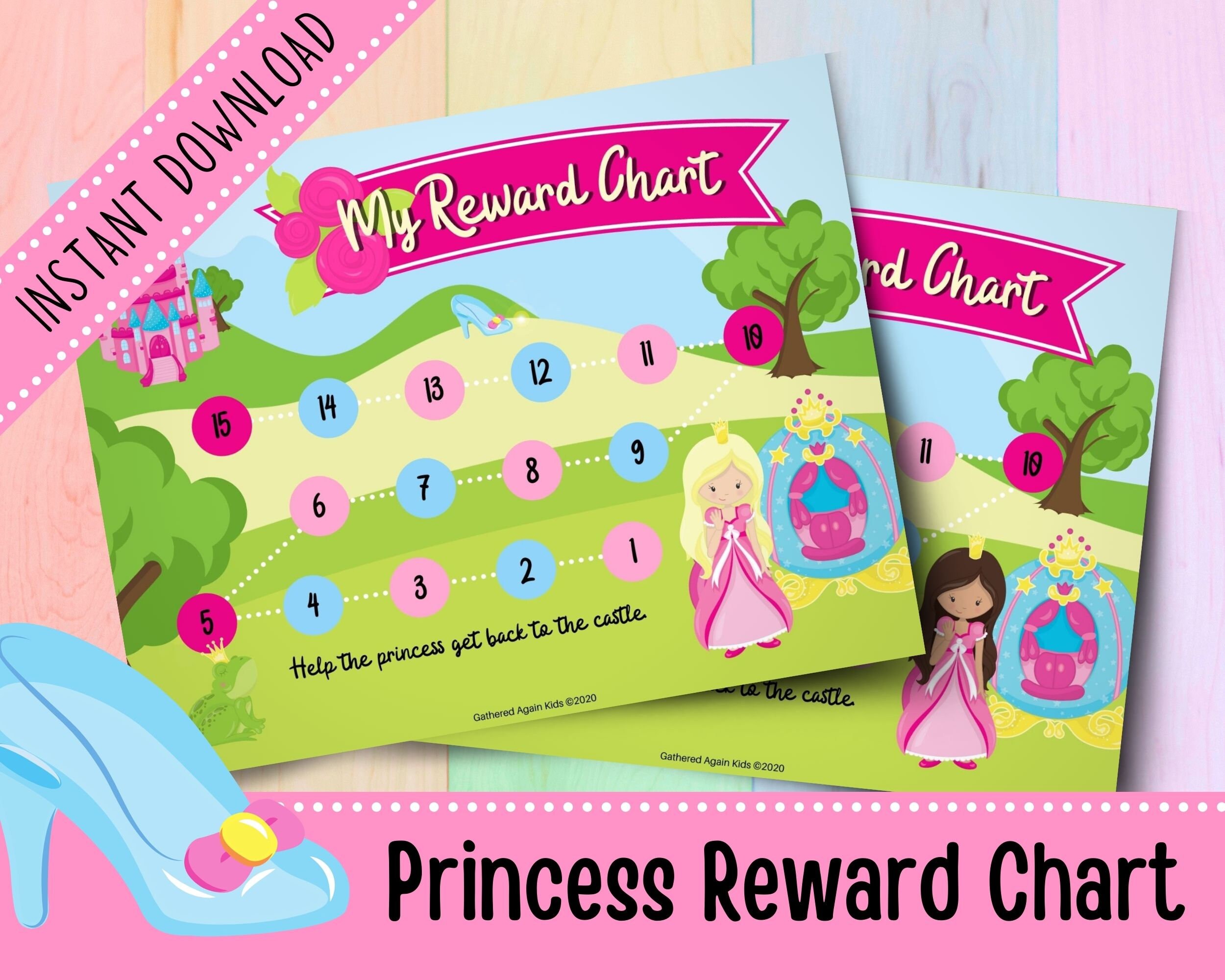 Princess Reward Chart for Girls Responsibility Chore Chart - Etsy UK