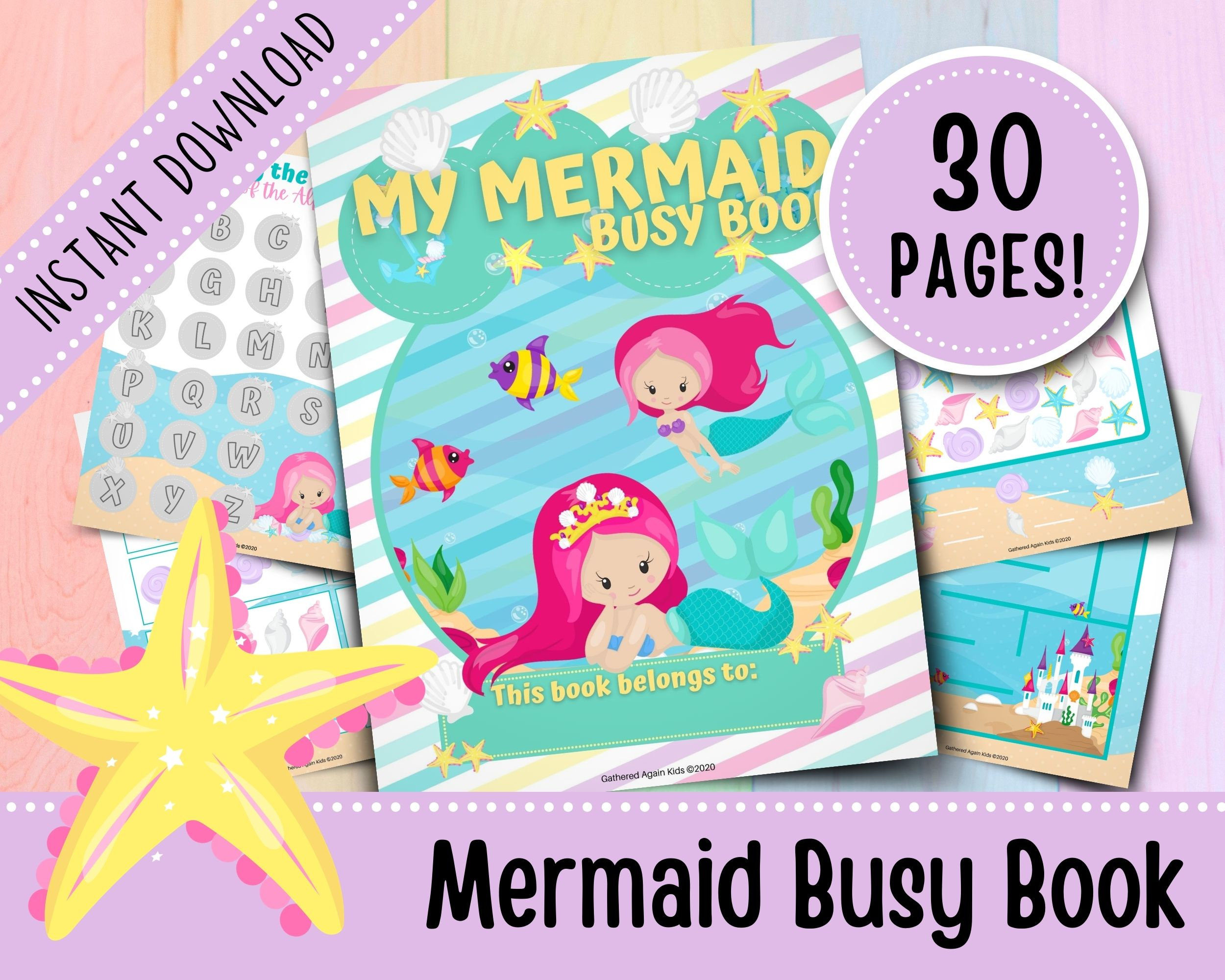 Mermaid Busy Book for Toddlers Girl Busy Book Busy Binder - Etsy