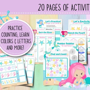 Mermaid Busy Book for Toddlers | Girl Busy Book | Busy Binder | Quiet ...