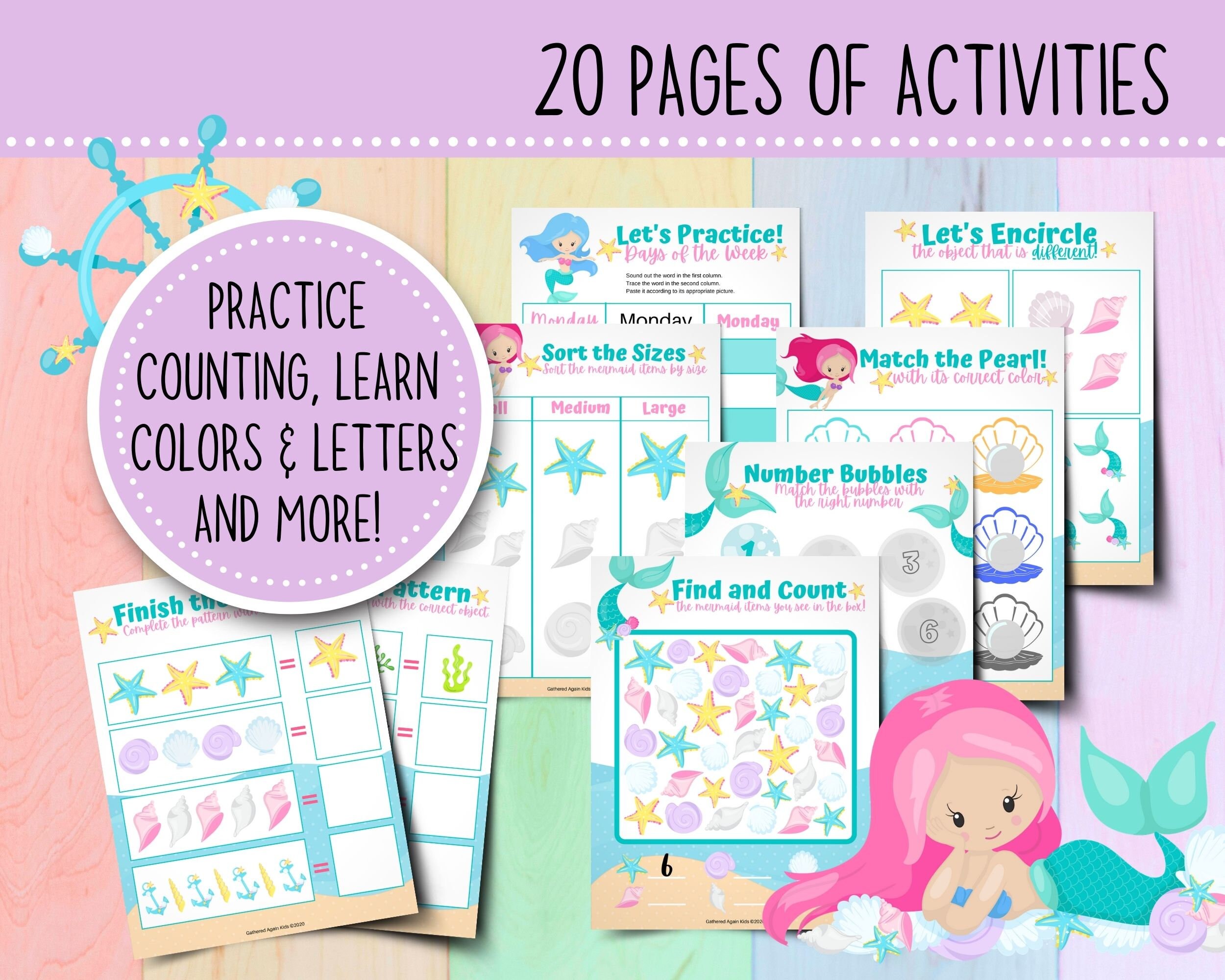 Mermaid Busy Book for Toddlers | Girl Busy Book | Busy Binder | Quiet ...