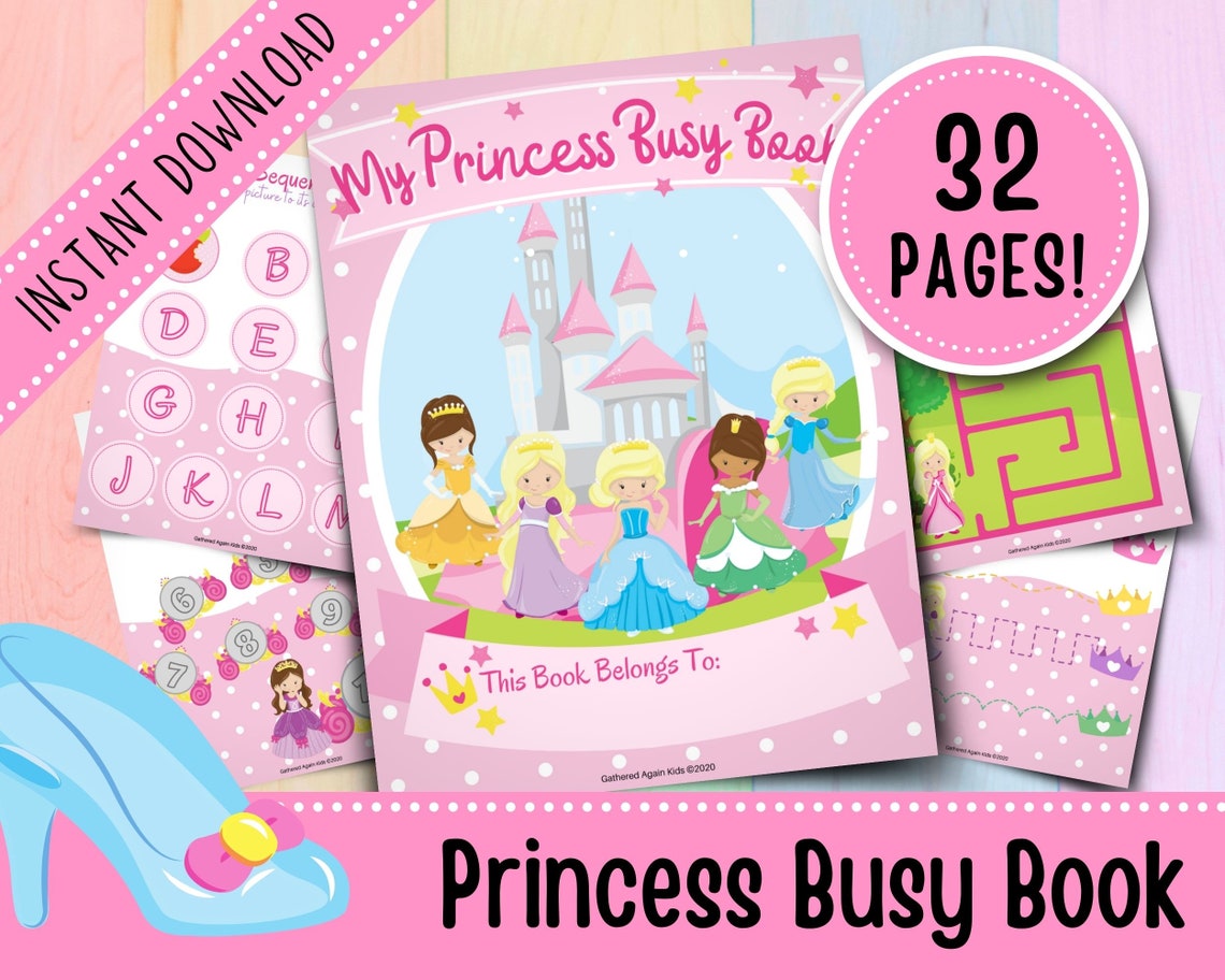 Princess Busy Book for Toddlers | Girl Busy Book | Busy Binder | Quiet ...
