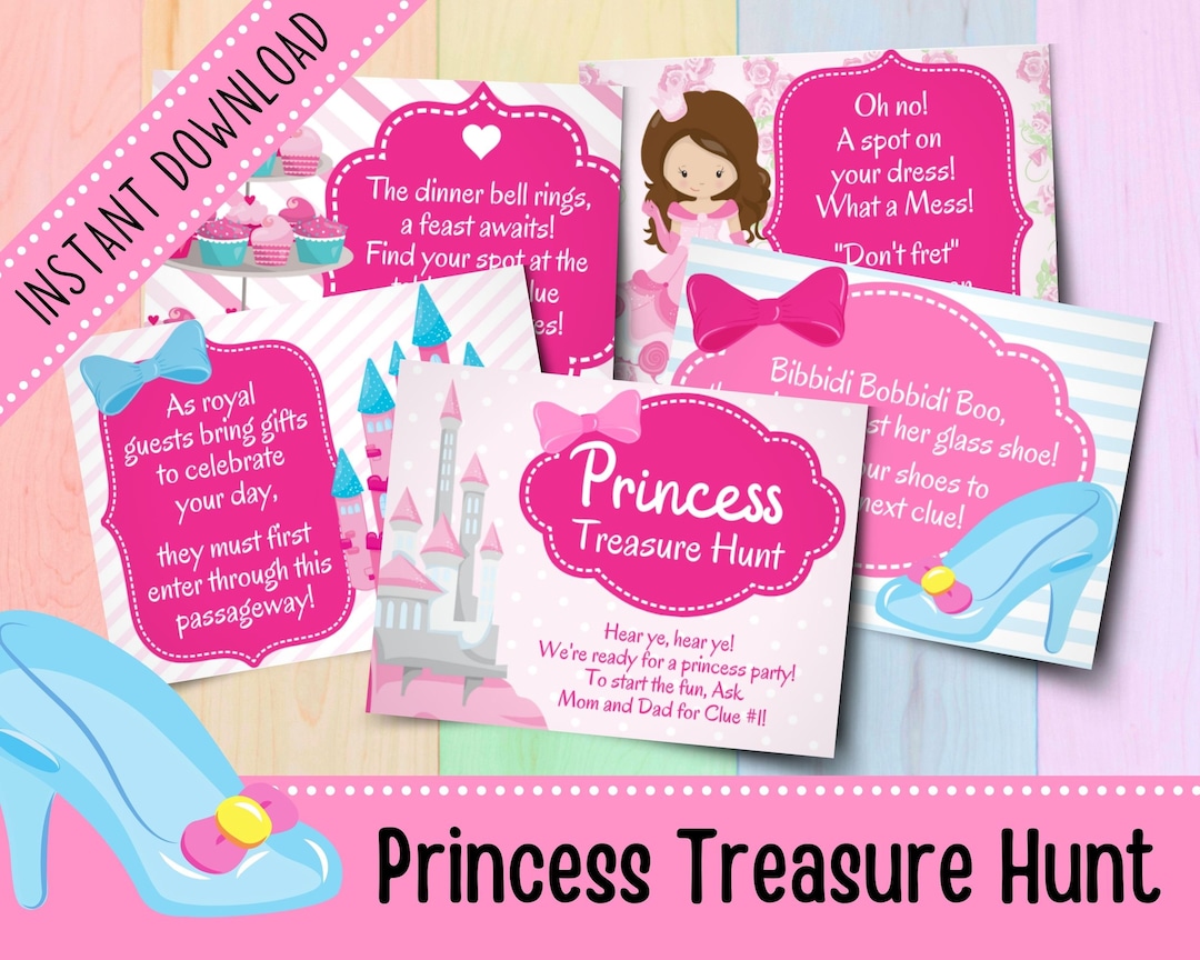 Princess Treasure Hunt for Girls | Birthday Games | Scavenger Hunt ...