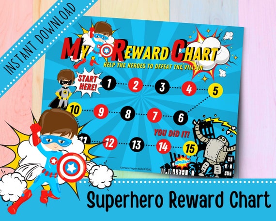 Printable Reward Chart Superhero Reward Chart Superhero, 41% OFF