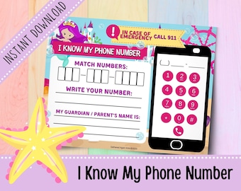 I Know My Address Worksheet - Mermaid | Learn Your Address | Preschool ...