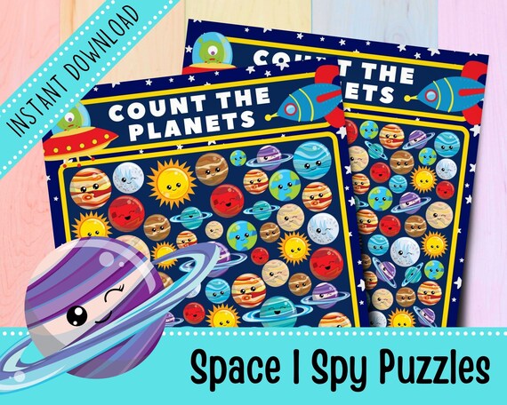 Space I Spy Puzzles Activities for Toddlers Look and Find | Etsy