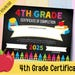 Printable 4th Grade Graduation Certificate 2025 | Chalkboard Graduation ...