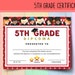 Printable 5th Grade Graduation Certificate 2024 | Star Student ...