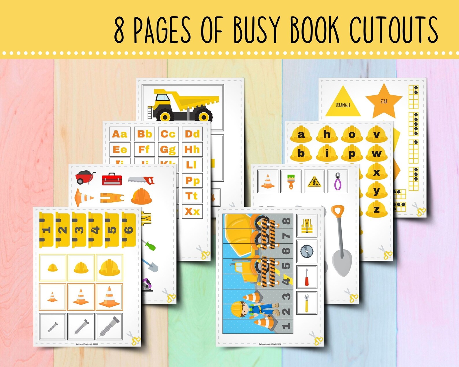 Construction Busy Book for Toddlers Busy Binder Quiet - Etsy