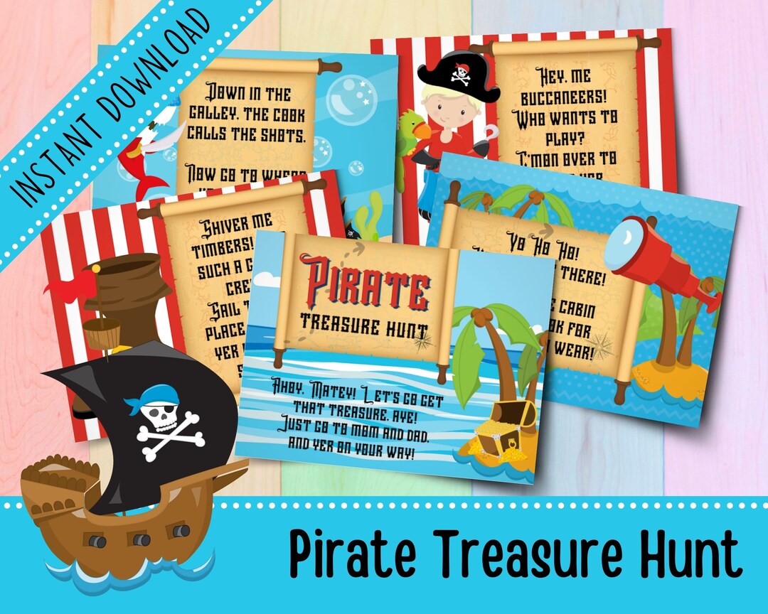 Pirate Treasure Hunt for Boys | Birthday Games | Scavenger Hunt ...