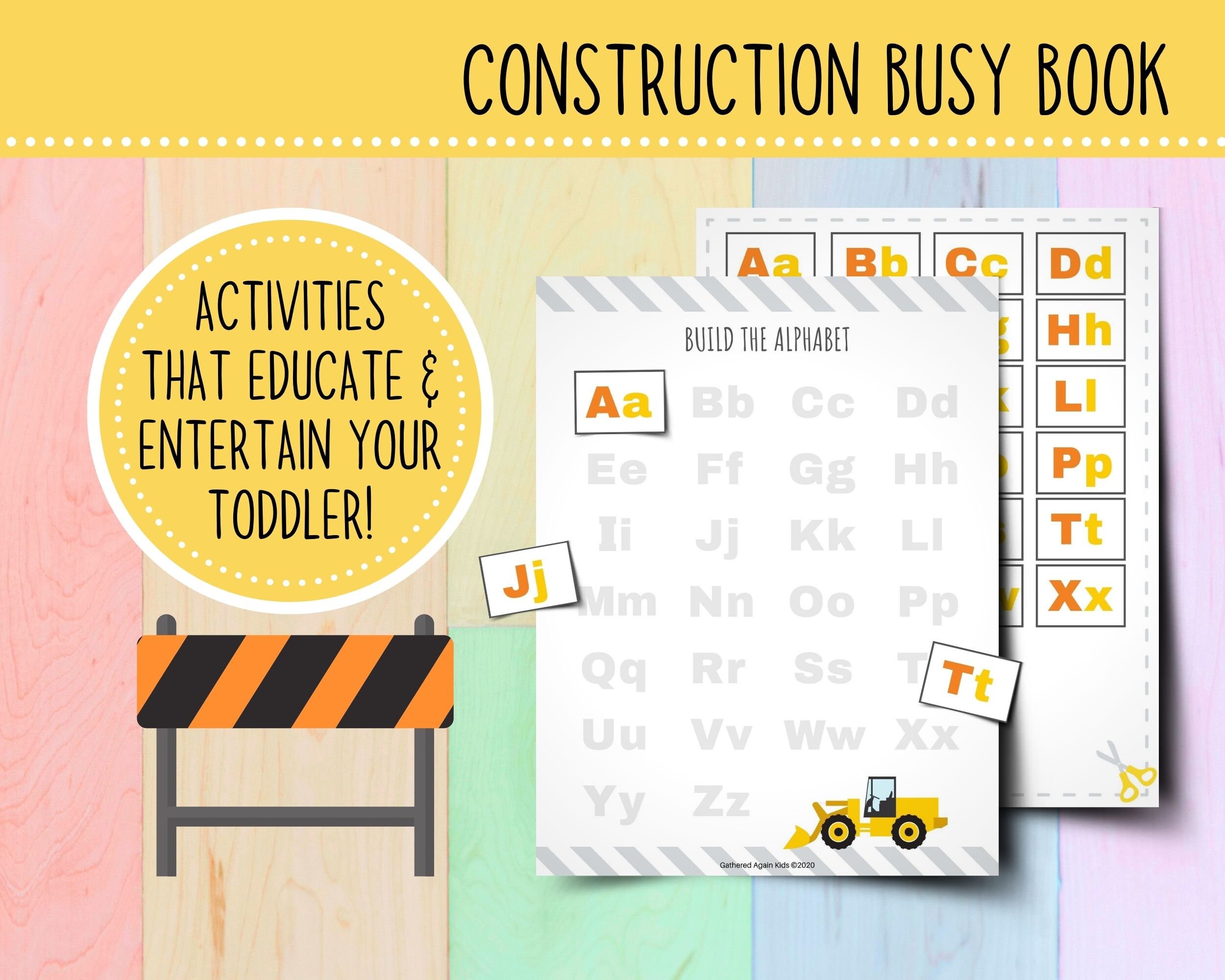 Construction Busy Book for Toddlers Busy Binder Quiet - Etsy