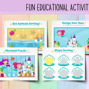 Mermaid Busy Book for Toddlers | Girl Busy Book | Busy Binder | Quiet ...